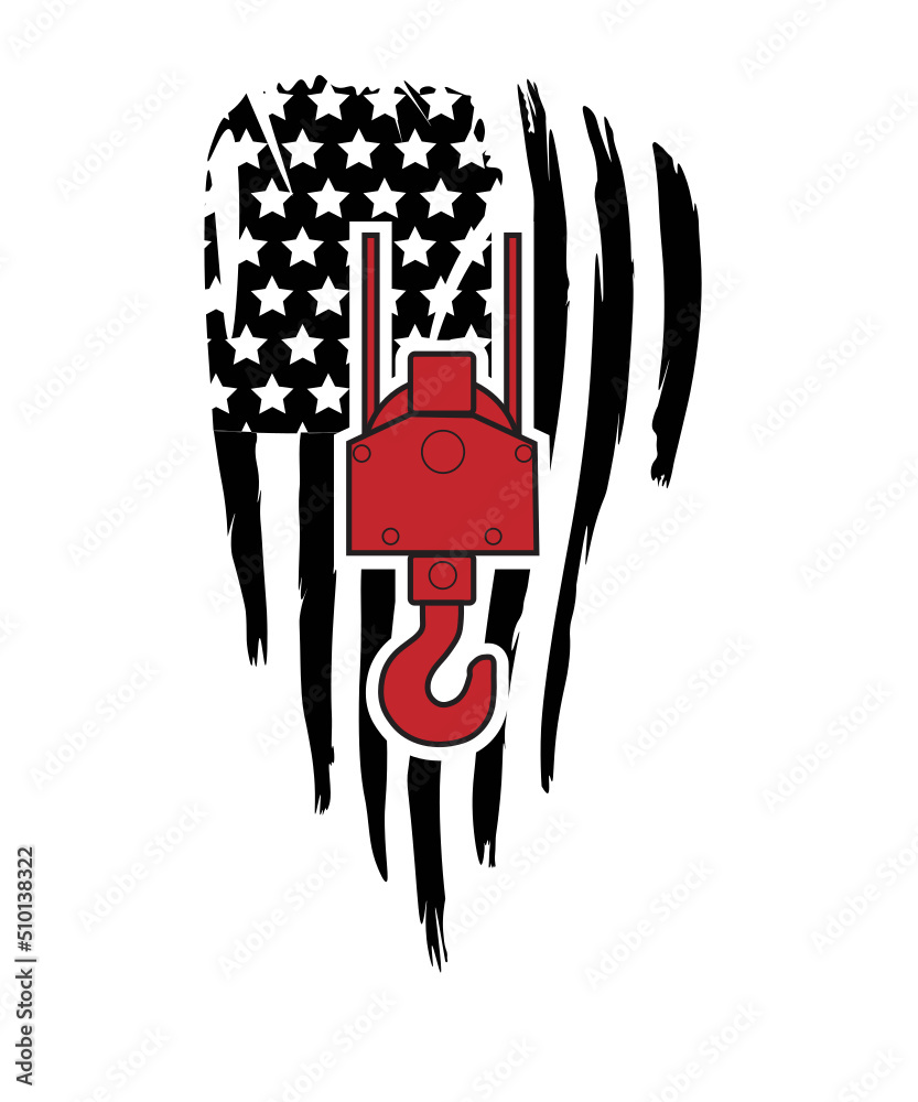 crane american flag svg, Crane Operator svg, crane flag svg, crane ...