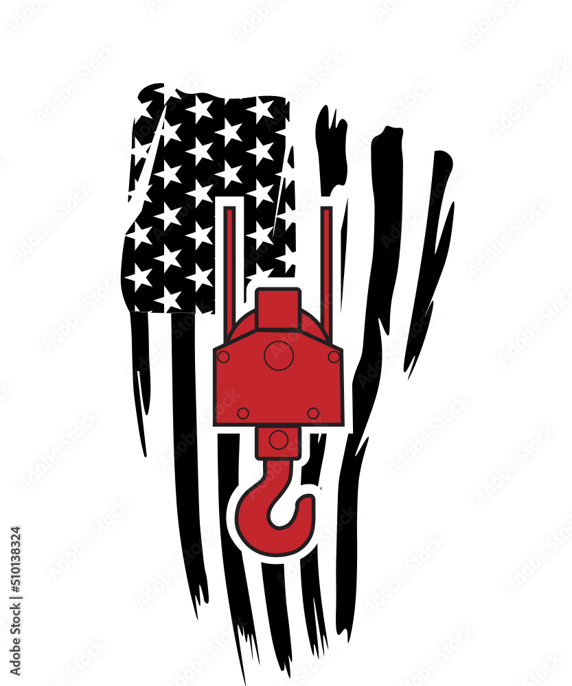 crane american flag svg, Crane Operator svg, crane flag svg, crane ...