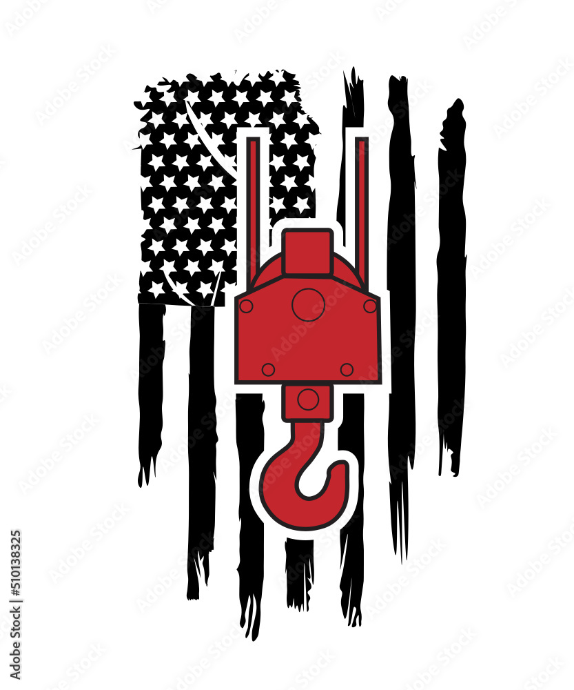 crane american flag svg, Crane Operator svg, crane flag svg, crane ...