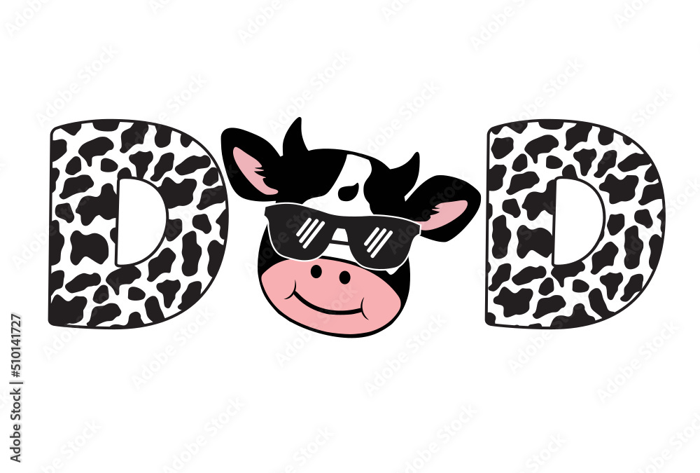 cow dad svg, cow dad father svg png, cow face dad svg png, cow family ...