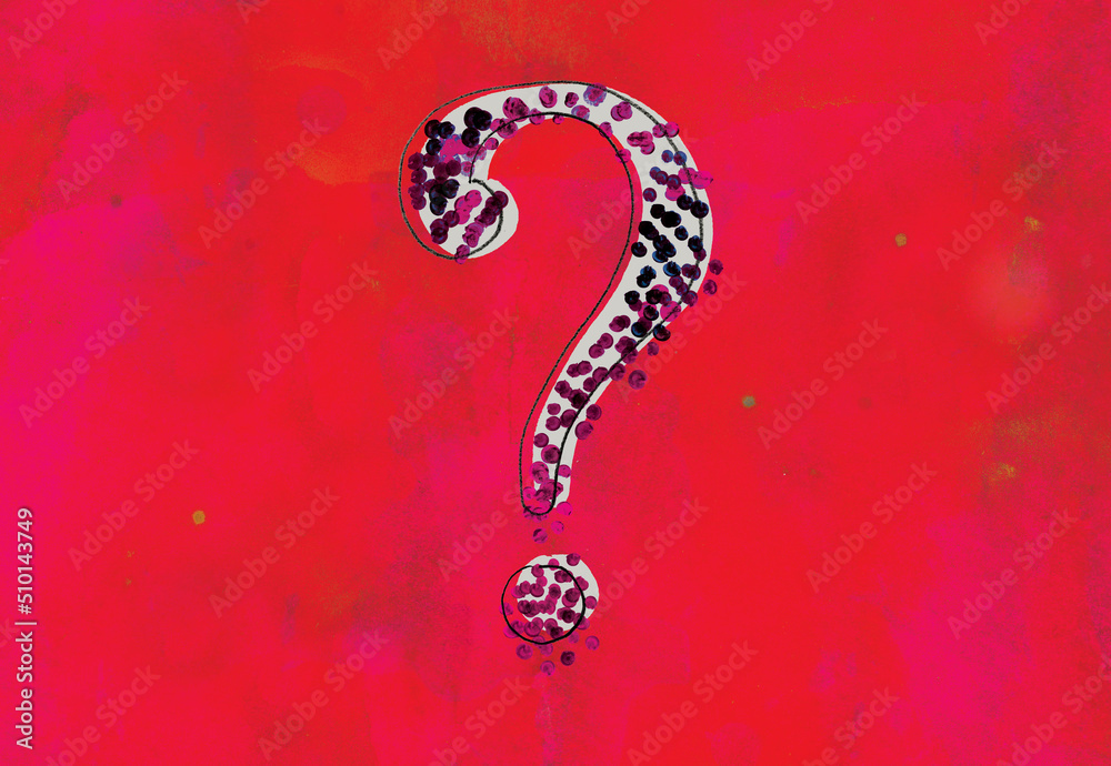 Spotted Question Mark Stock Photo | Adobe Stock