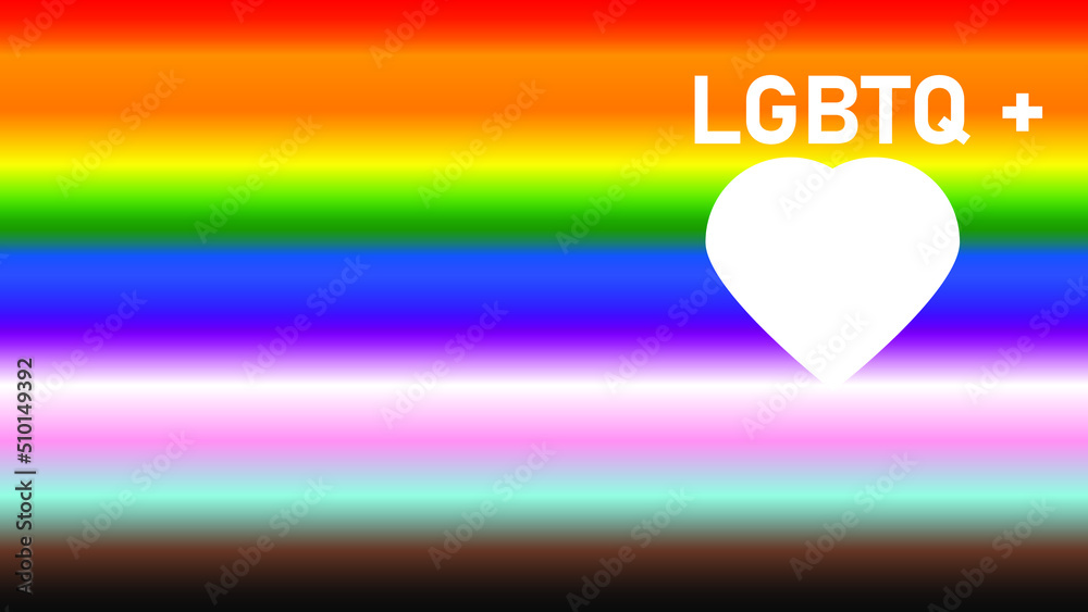 LGBTQ + Flag for the rights of pride and sexuality vector Illustration ...