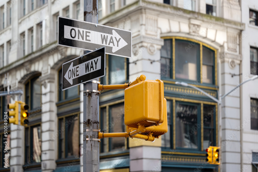 Road signs in the city Stock Photo | Adobe Stock