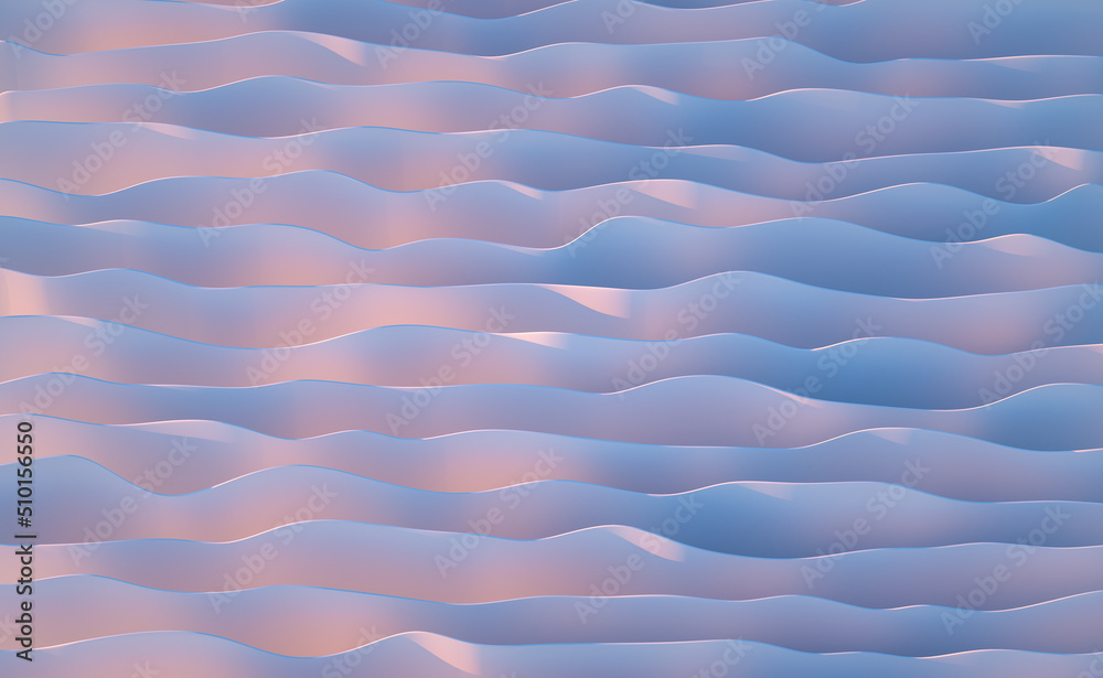 Abstract wallpaper made of 3D Undulating lines. Stock Photo | Adobe Stock