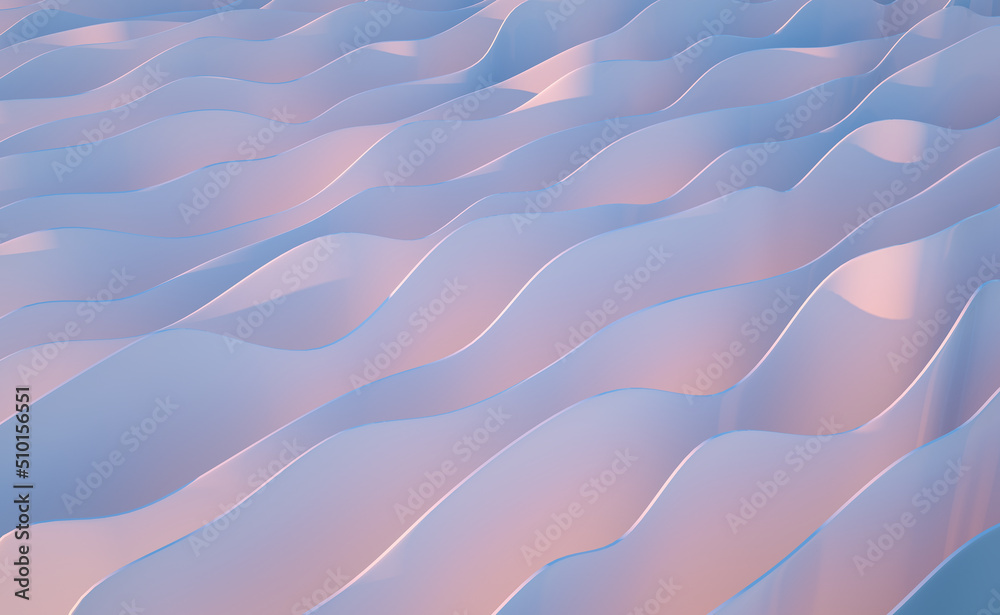 Abstract wallpaper made of 3D Undulating lines. Stock Photo | Adobe Stock