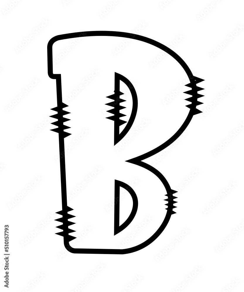 Doodle Letters Alphabet svg, Hand Drawn Alphabet, Doodle Letters ...