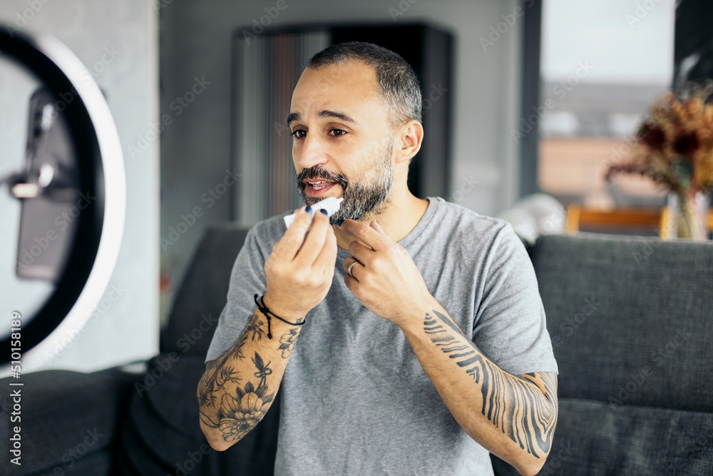 Male beauty blogger Stock Photo | Adobe Stock