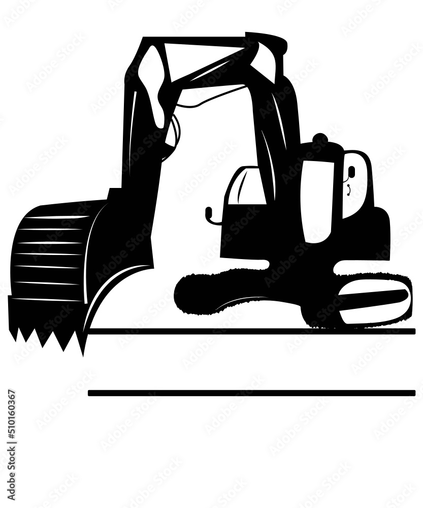 Vecteur Stock excavator svg, excavator monogram svg, digger svg ...