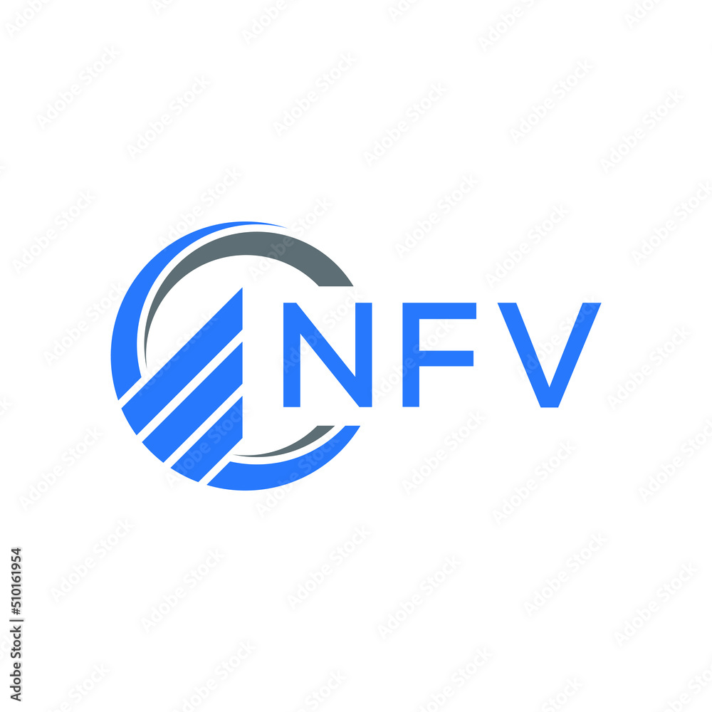 NFV Flat accounting logo design on white background. NFV creative ...