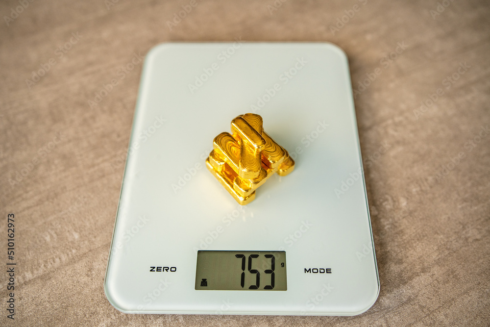Gold Bars On Scales Stock Photo | Adobe Stock