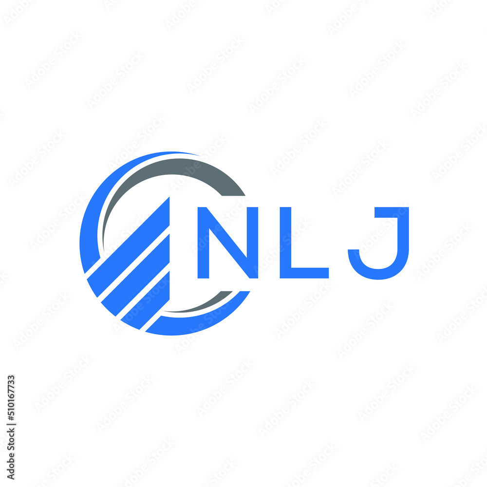 NLJ Flat accounting logo design on white background. NLJ creative ...