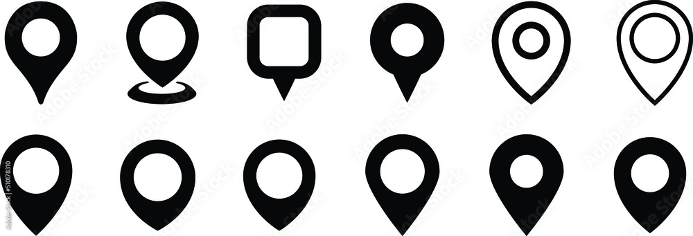 Location pin icon. Map pin place marker. Location icon. Map marker ...