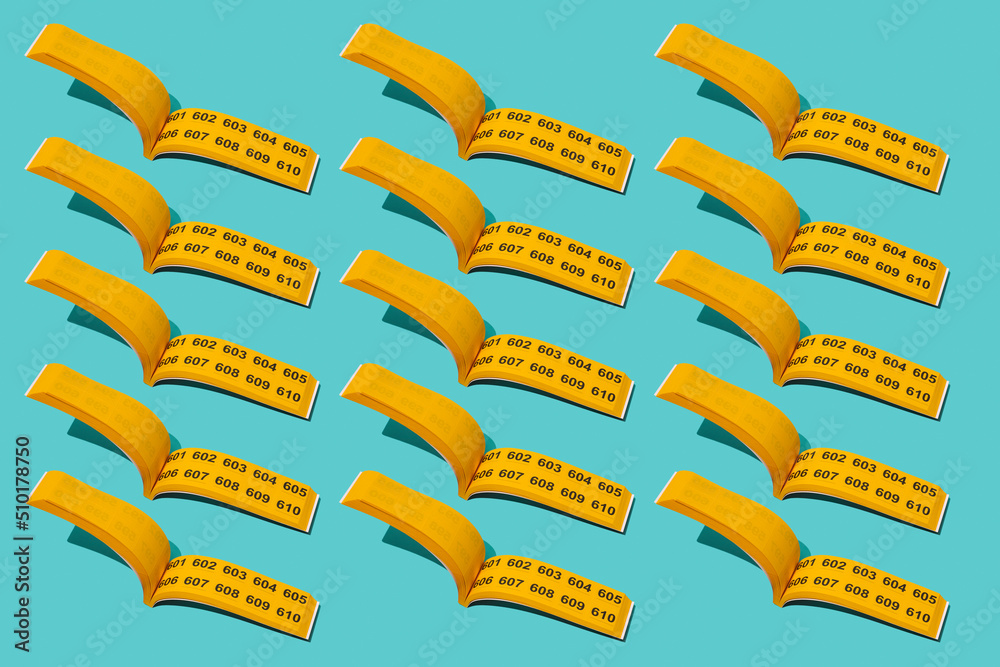 books of yellow raffle tickets Stock Photo | Adobe Stock