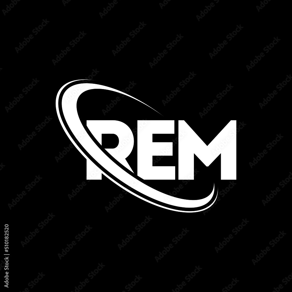REM logo. REM letter. REM letter logo design. Initials REM logo linked ...