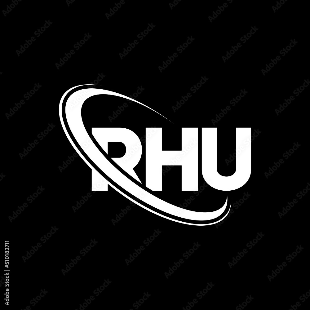 RHU logo. RHU letter. RHU letter logo design. Initials RHU logo linked ...