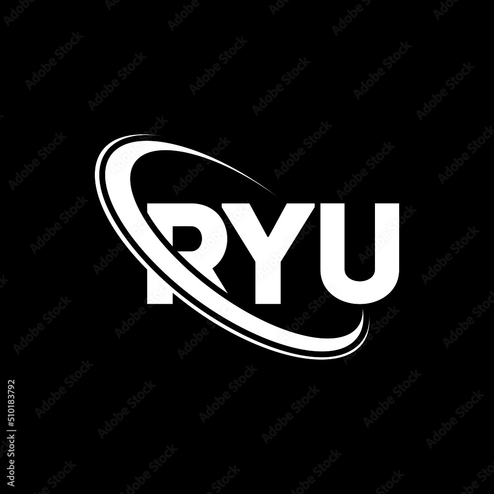 RYU logo. RYU letter. RYU letter logo design. Initials RYU logo linked ...