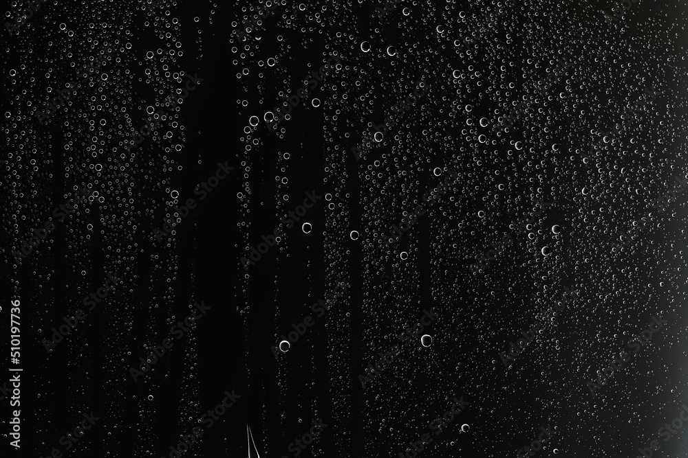 black wet background / raindrops for overlaying on window, concept of ...