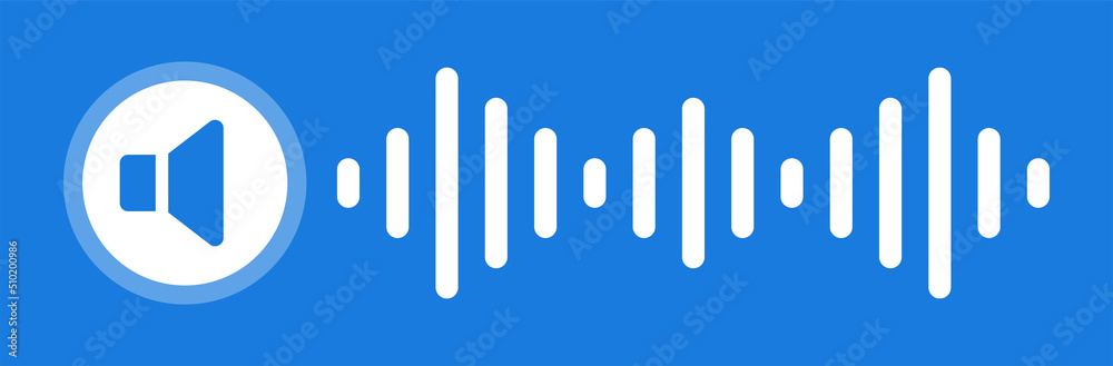 Sound vector illustration. Speaker icon sign with soundwave symbol ...