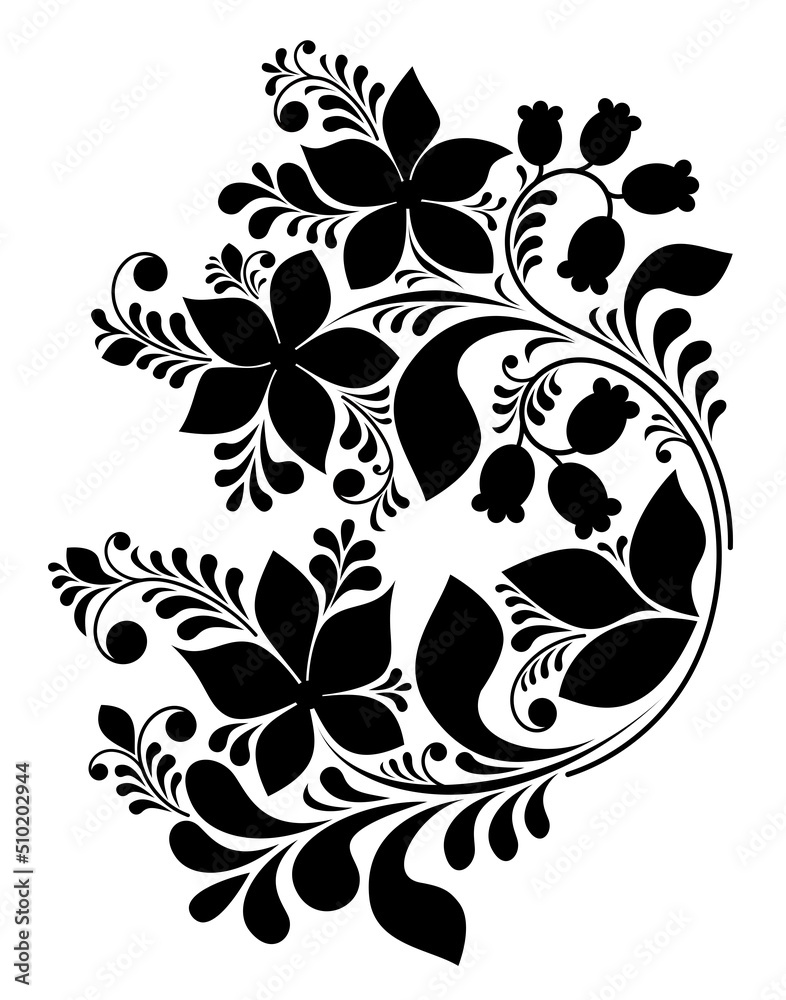 Black And White Floral Designs Patterns