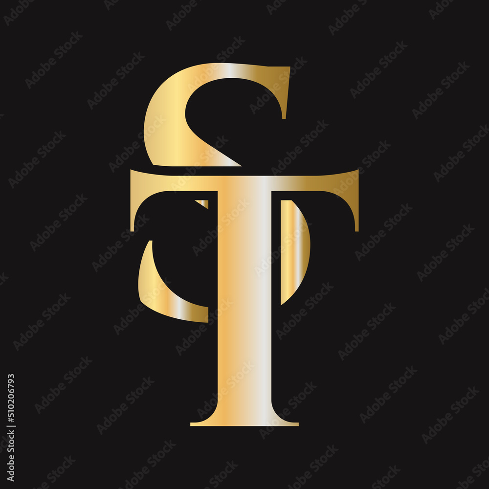 Initial letter ST, TS logo design vector template. Monogram ST logotype ... Initial letter ST, TS logo design vector template. Monogram ST logotype ...