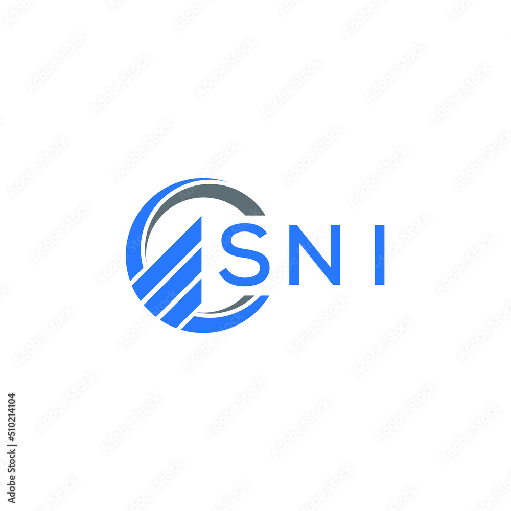 SNI Flat accounting logo design on white background. SNI creative ...