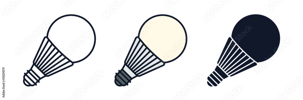 light bulb icon symbol template for graphic and web design collection ...