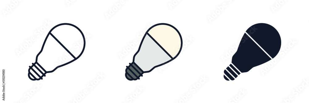 light bulb icon symbol template for graphic and web design collection ...
