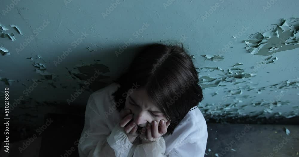 Female drug addict feeling high and crazy. Portrait of hooker girl high ...