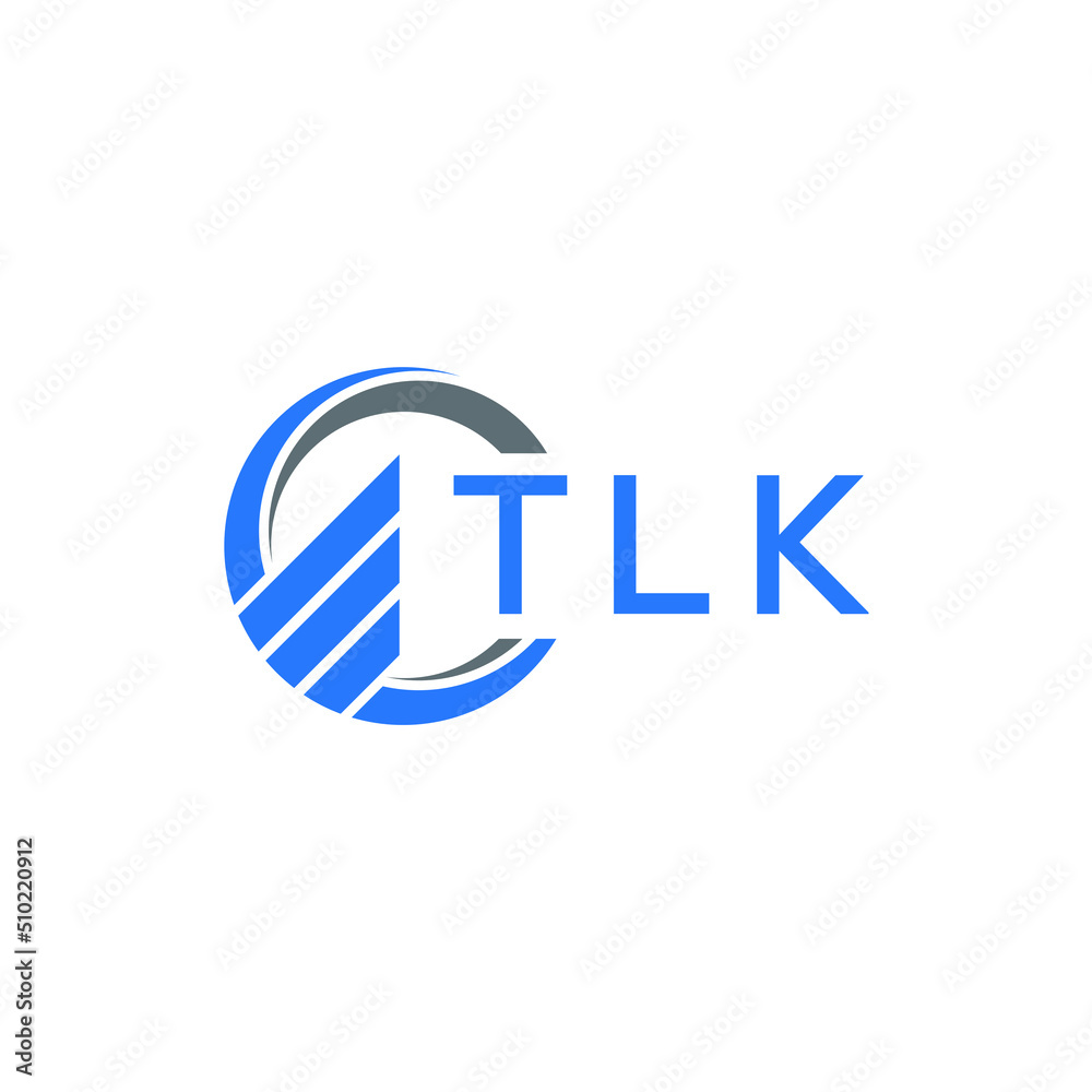 TLK Flat accounting logo design on white background. TLK creative ...
