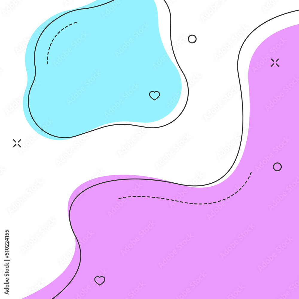 color bubble shape square background template. abstract fluid bubble ...