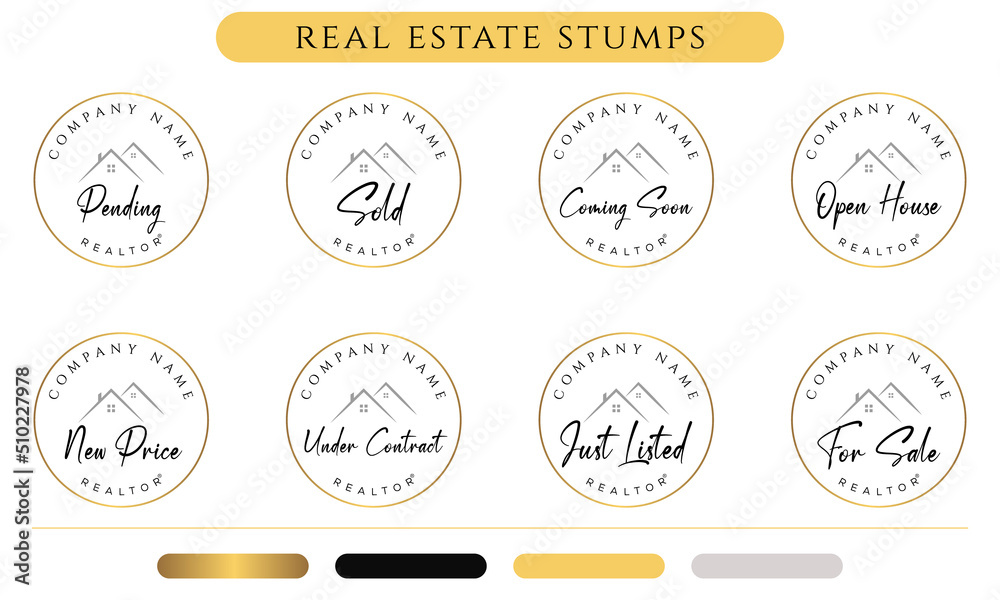 Real Estate Watermarks, Real Estate Badges, Realtor Logo, Sold ...
