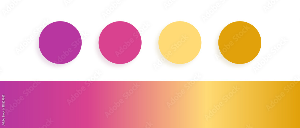 Dreamy wine-yellow Color palette with gradient for graphics/ web/ art ...