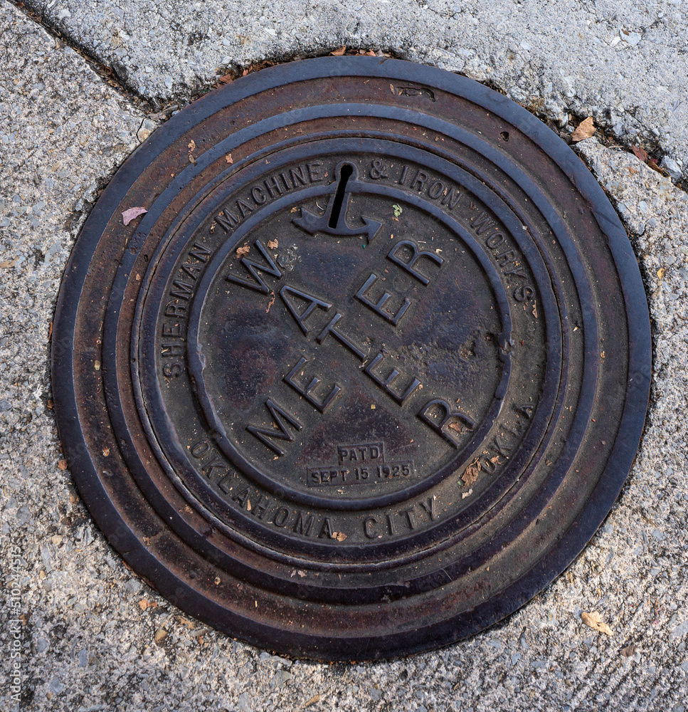 Water Meter Manhole Cover Stock-Foto | Adobe Stock
