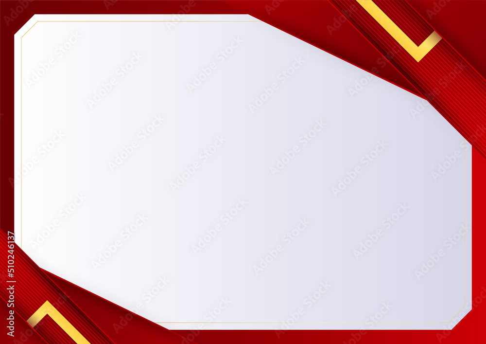 Simple abstract red gold and white background for business presentation ...