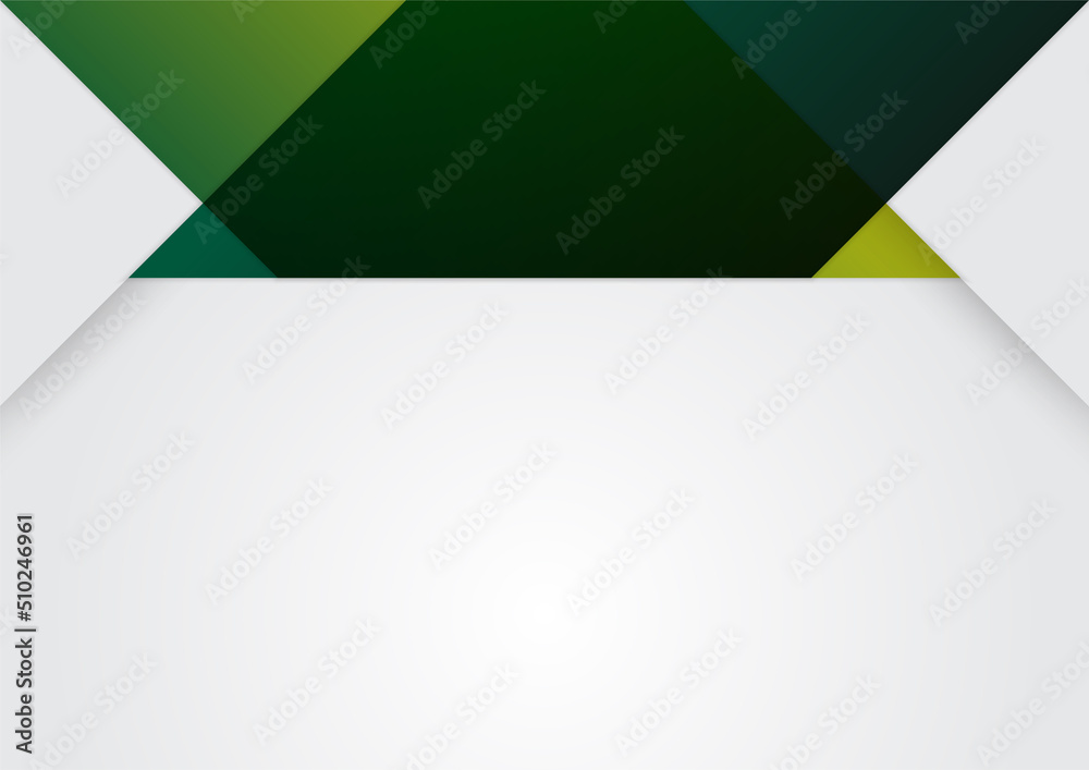 Simple abstract green and white background for business presentation ...