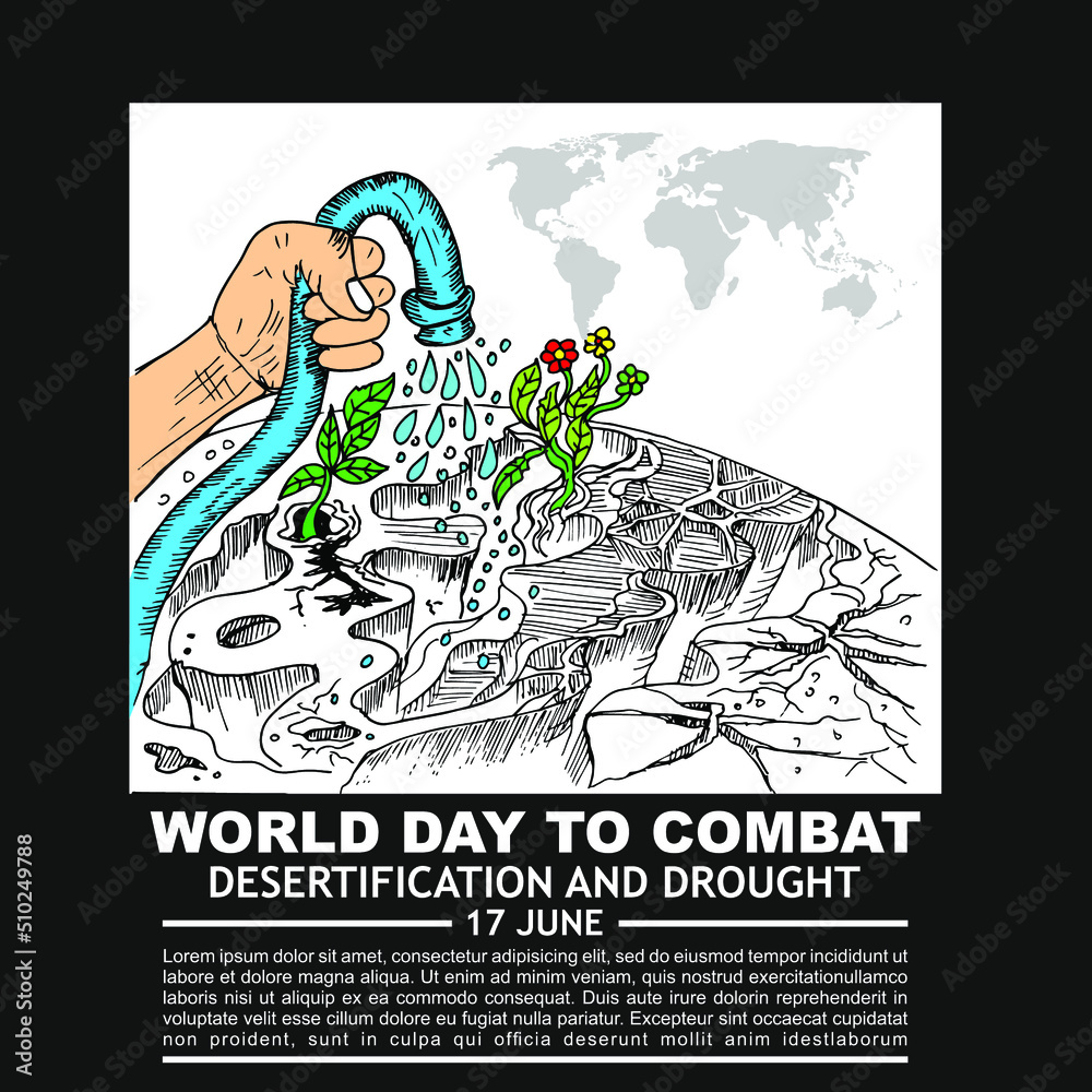 World Day To Combat, Desertification and Drought, Poster and Banner, 17 ...