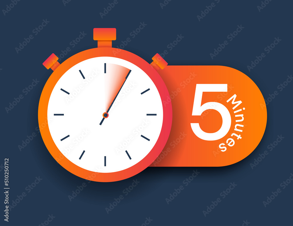 Stopwatch icon 5 minutes. Timer for setting deadlines, managing time ...