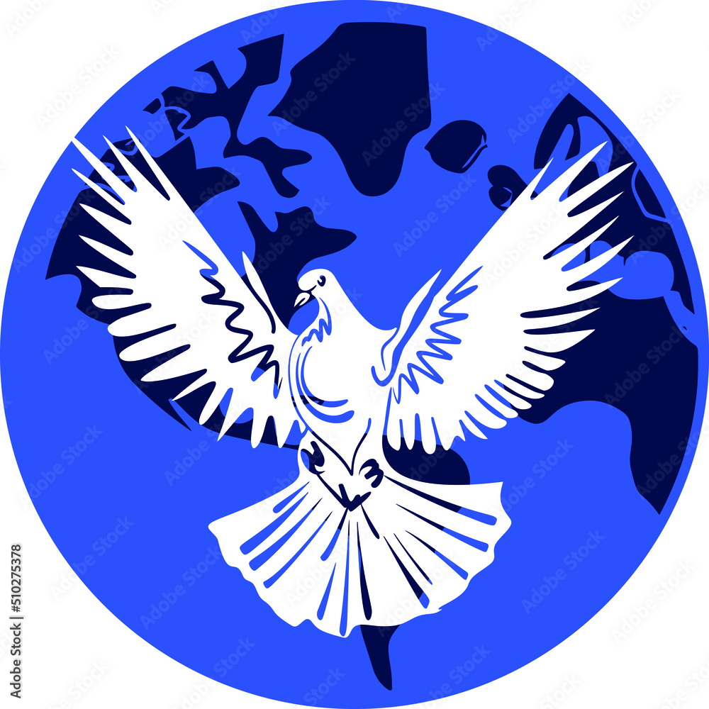 Dove peacemaker , vector. Dove illustration, symbol of peace. Flying ...