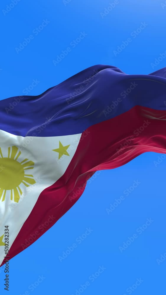 Philippines flag - 3D realistic waving flag background Stock Video ...