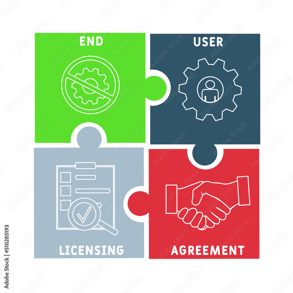 EULA - End User Licensing Agreement acronym. business concept ...