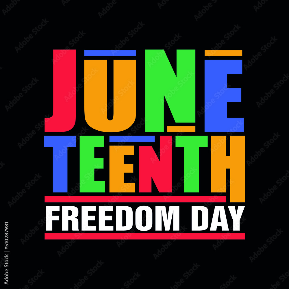 Juneteenth Freedom Day since 1865 logo template design in vector ...