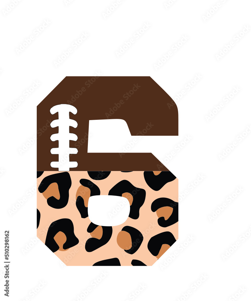 Football Font SVG png, half leopard football font letters alphabet and ...