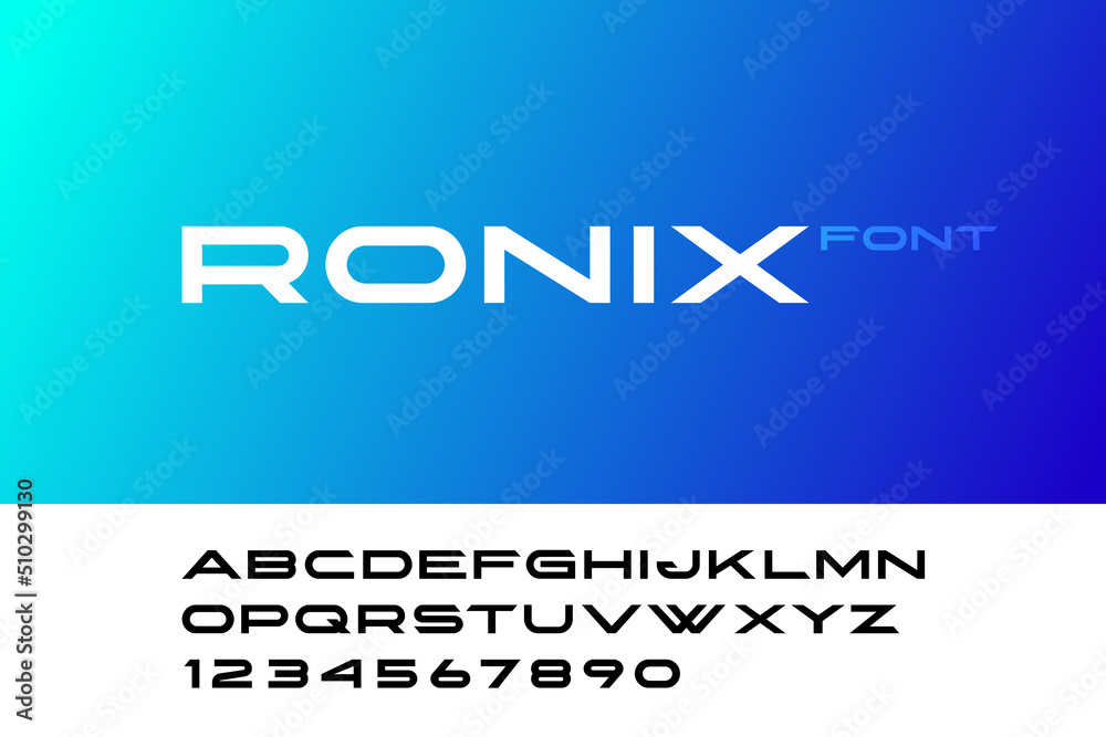 Modern Technology Font Vector Design Style. Stock Vector | Adobe Stock