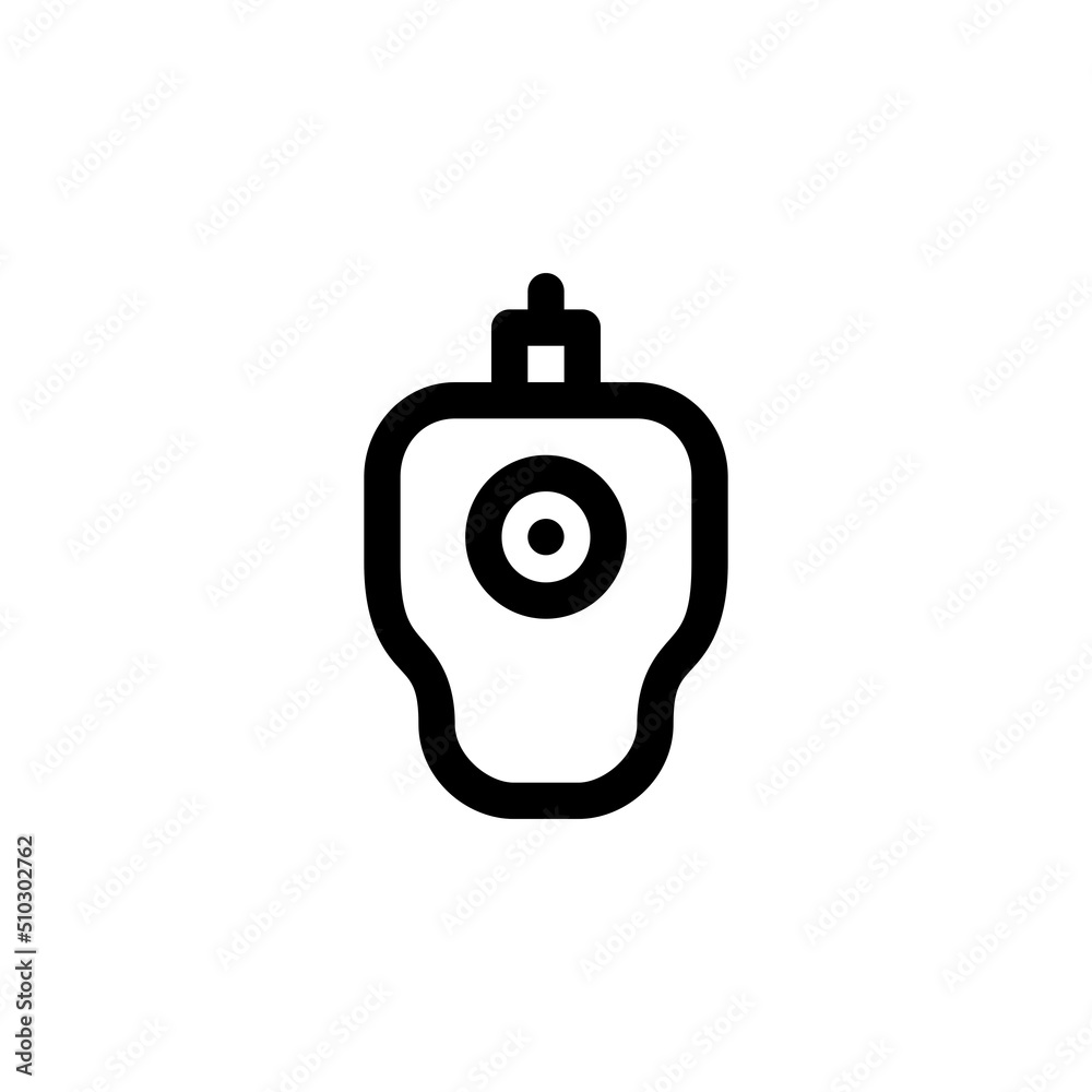 trackball vector icon. computer component icon outline style. perfect ...