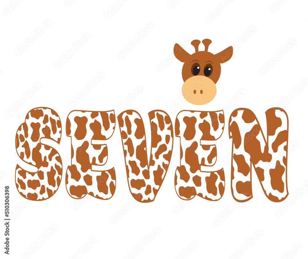 giraffe birthday number svg, cute animal birthday, Giraffe SVG, Cute ...