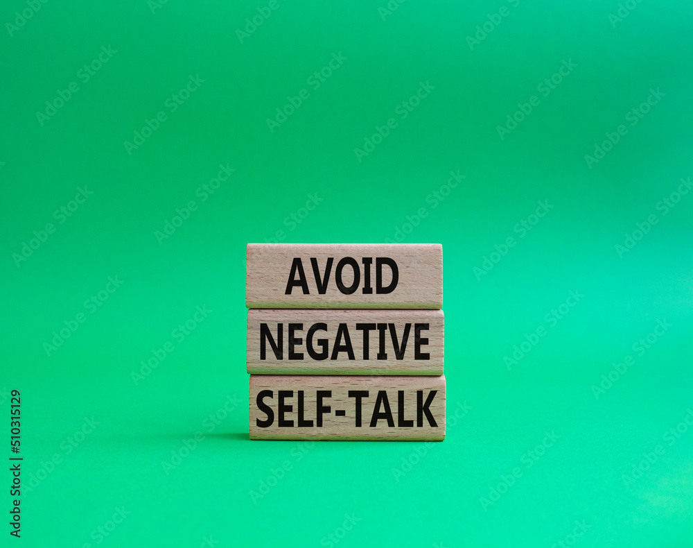 Avoid negative self-talk symbol. Concept words Avoid negative self-talk ...