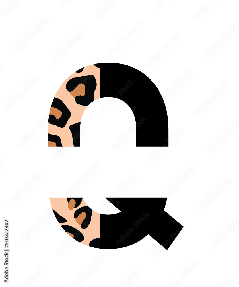 half Leopard font svg, Leopard cheetah half print font letters alphabet ...
