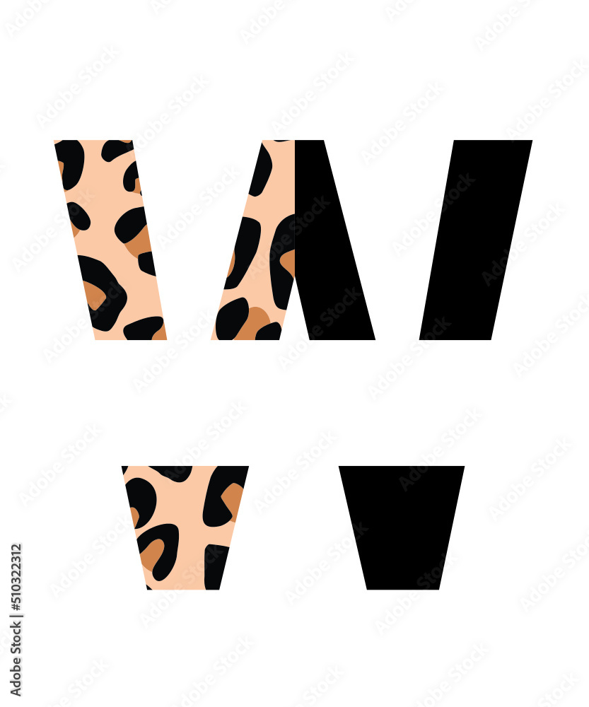 half Leopard font svg, Leopard cheetah half print font letters alphabet ...