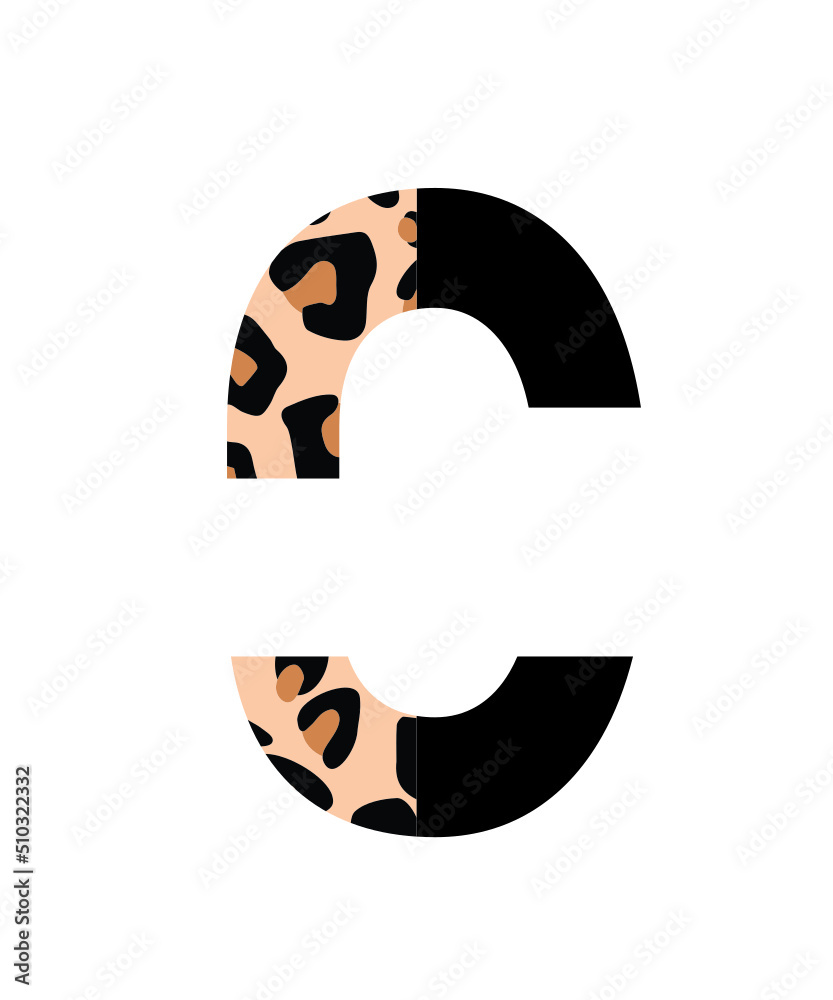 half Leopard font svg, Leopard cheetah half print font letters alphabet ...