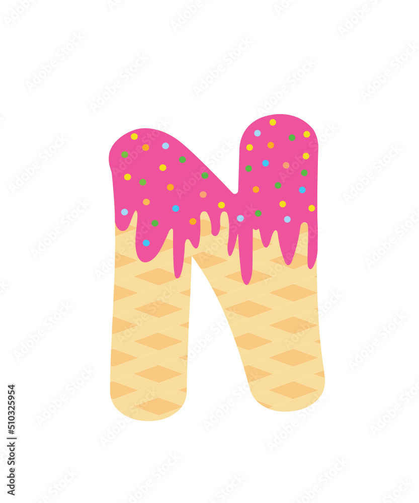 ice cream alphabet svg, summer alphabet letters font ice cream svg, Ice ...